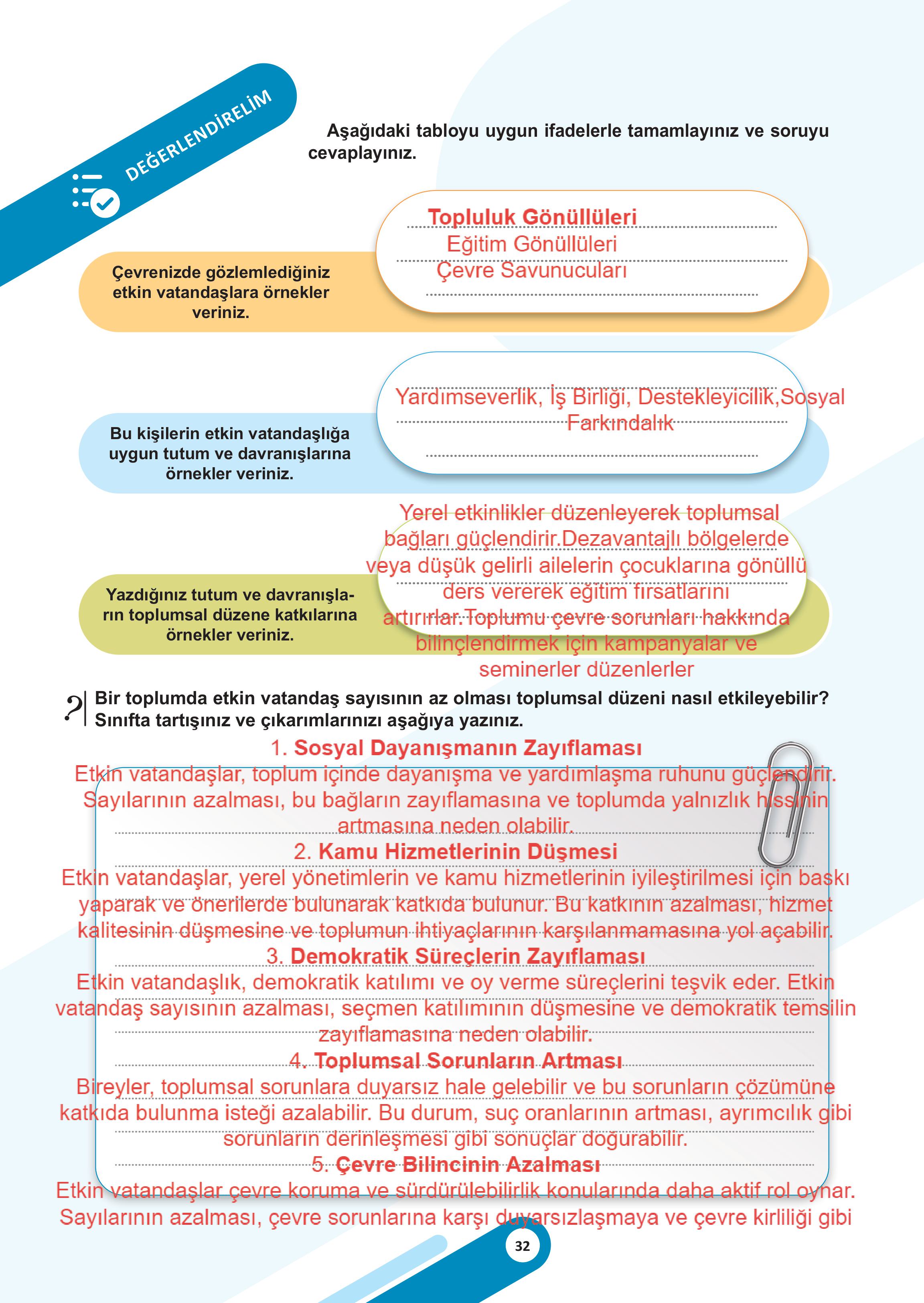 5. Sınıf Meb Yayınları Sosyal Bilgiler 2. Kitap Ders Kitabı Sayfa 32 Cevapları - karnehesaplama.com
