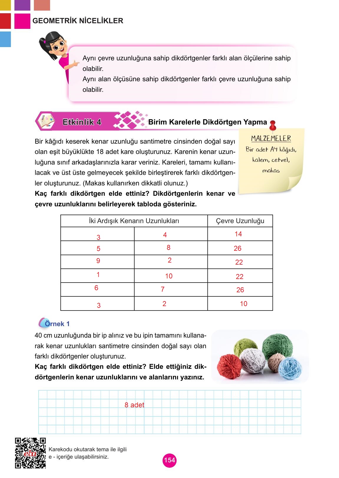 5. Sınıf Meb Yayınları Matematik Ders Kitabı Sayfa 154 Cevapları ...